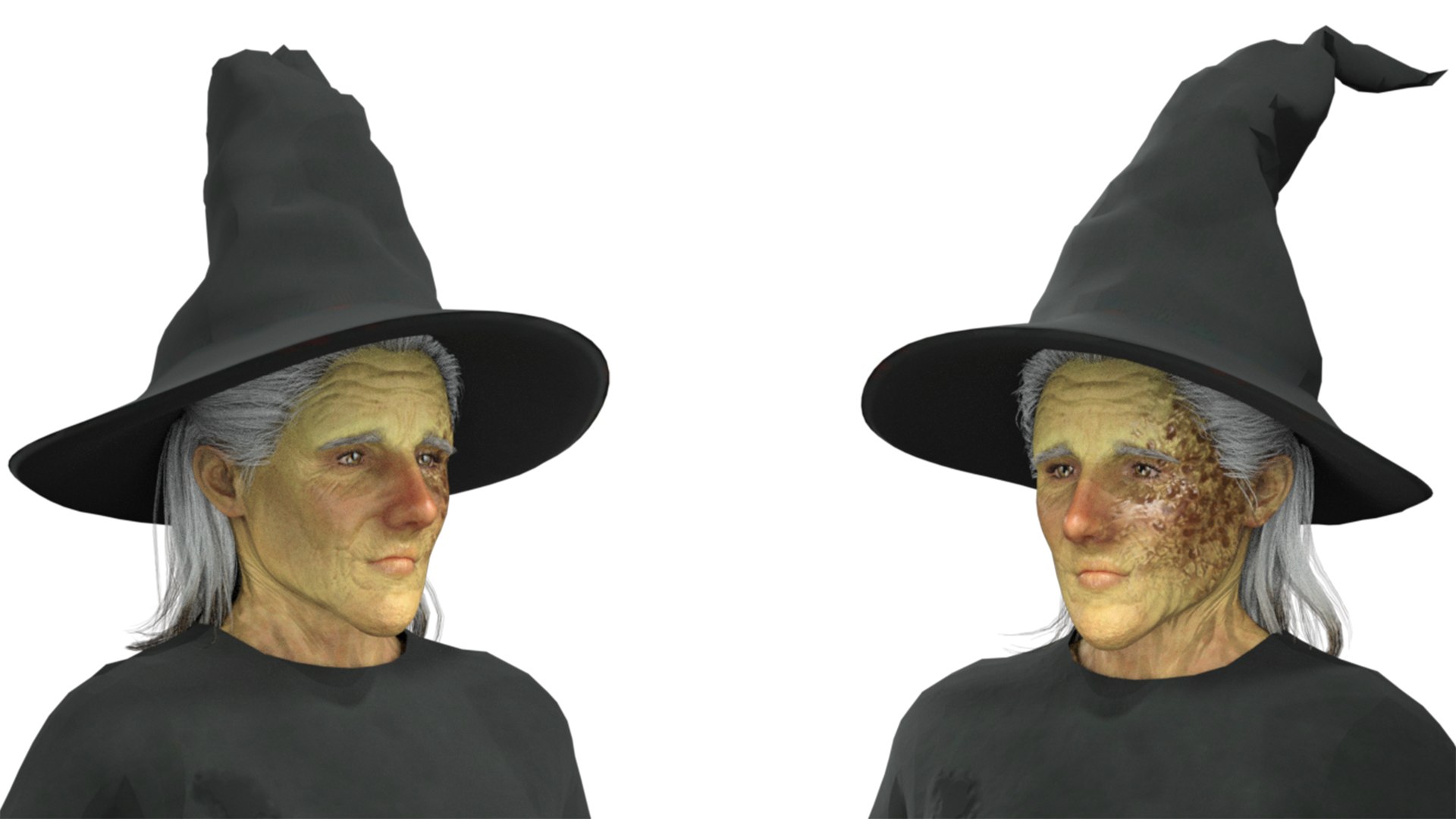 Realistic Rigged Terrible Witch Woman Character 3D Model 3D Model ...