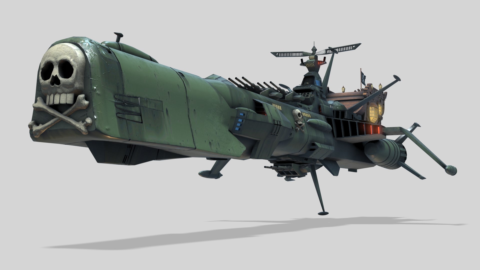 Arcadia 1984 Spaceship Of Captain Harlock 3D Model - TurboSquid 2153911