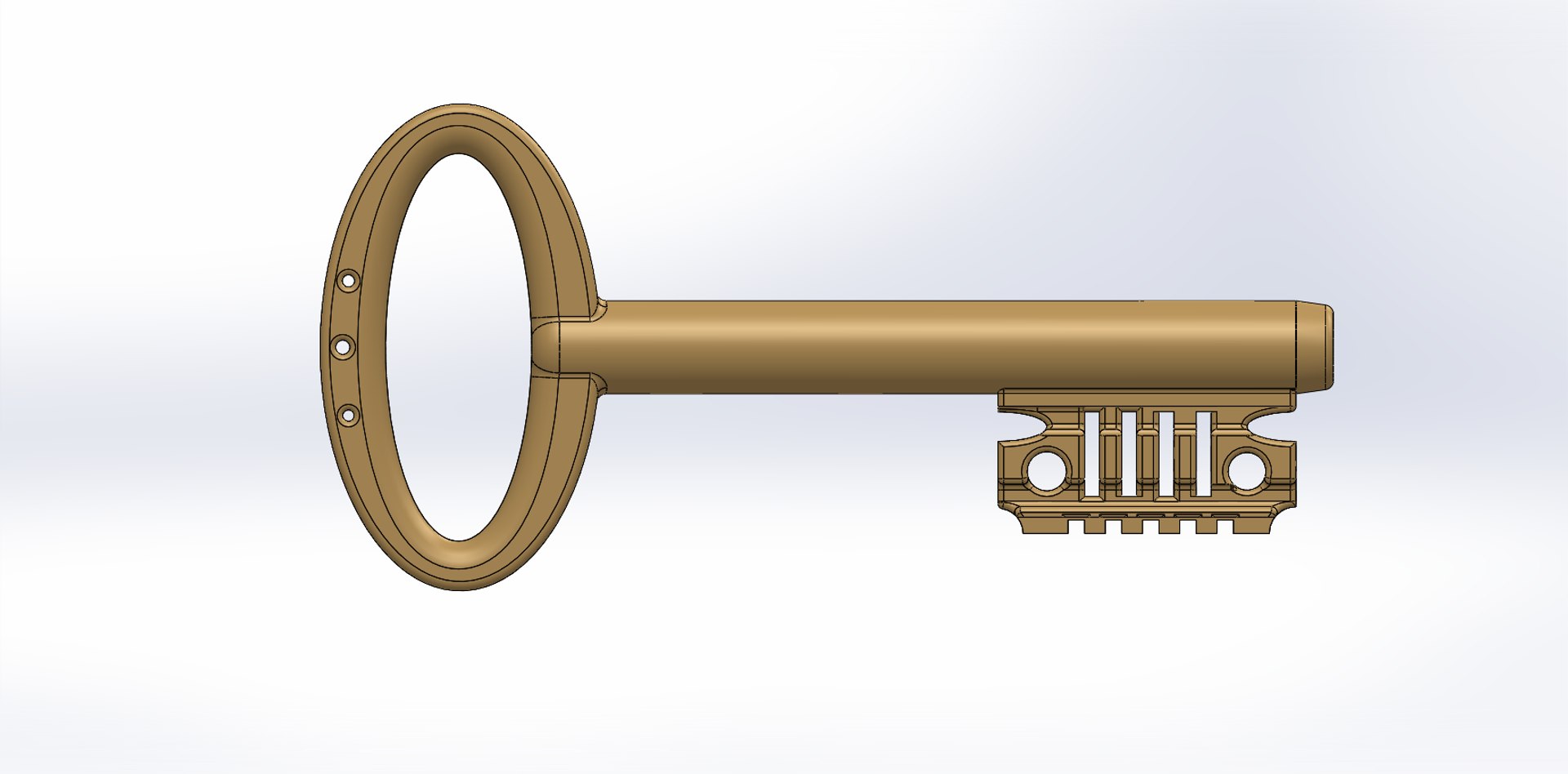 Golden Key 3d Model