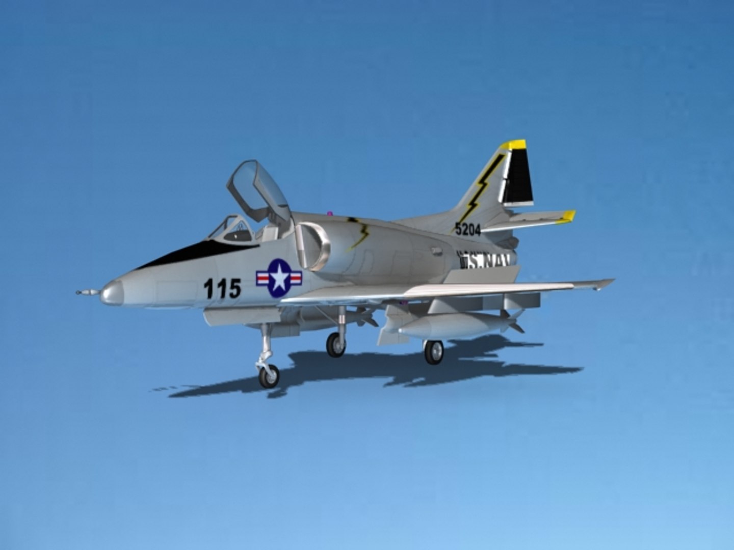 Skyhawk Douglas A-4 A-4d 3d 3ds