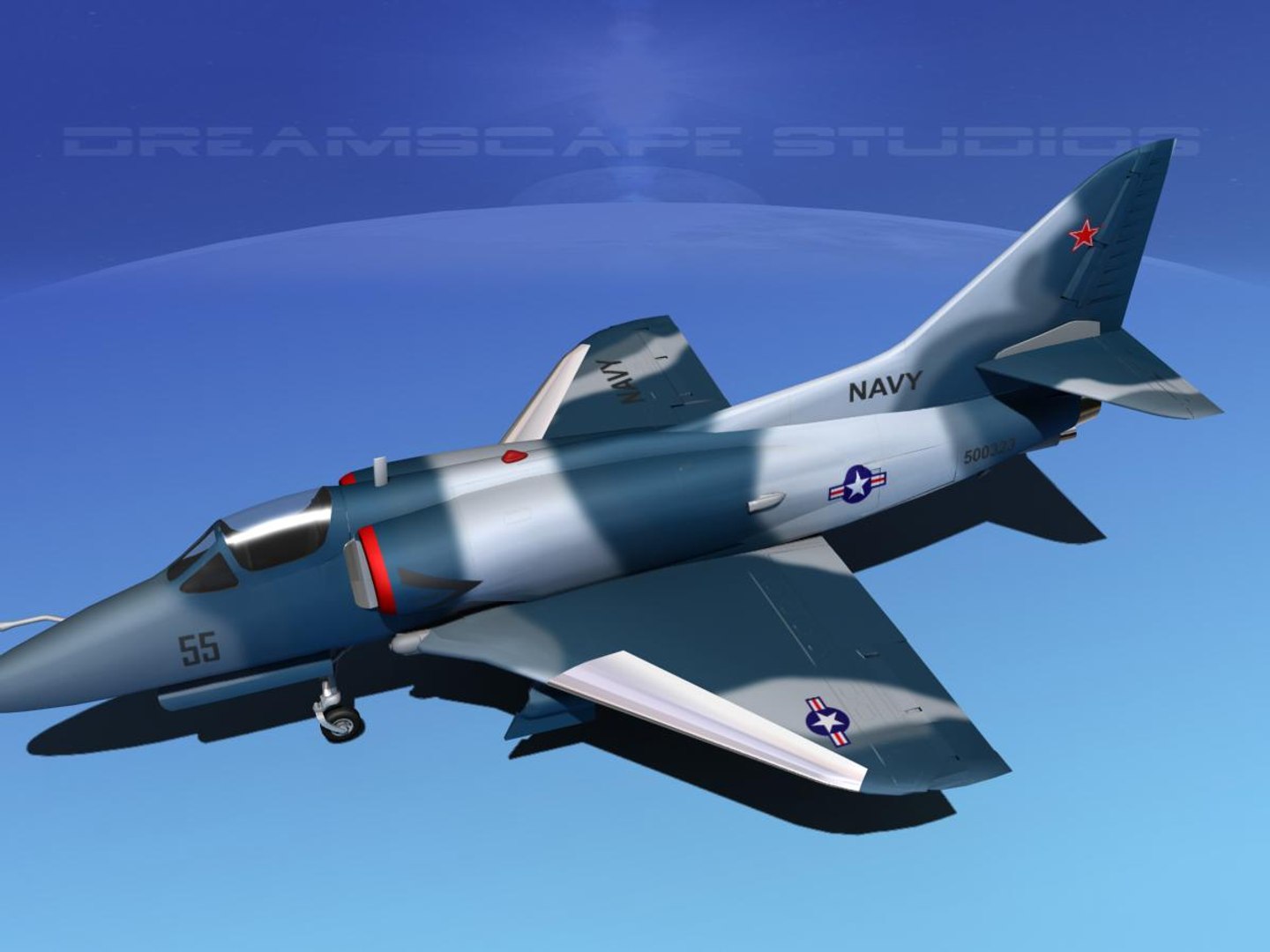 Skyhawk Douglas A-4 A-4d 3d 3ds