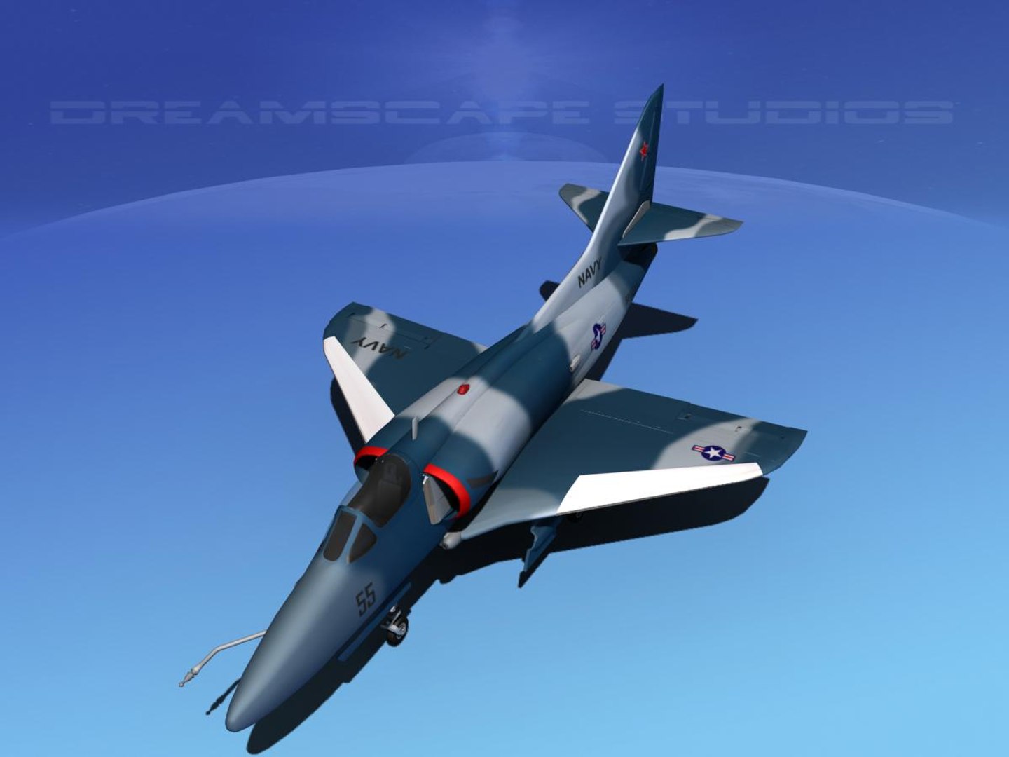 Skyhawk Douglas A-4 A-4d 3d 3ds