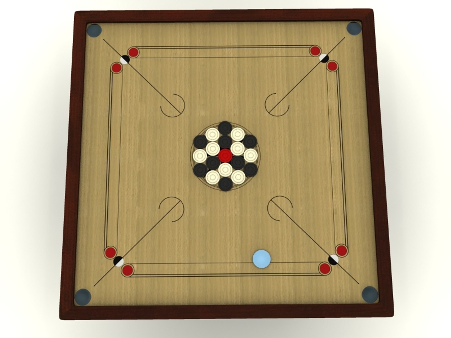 carrom karrom pocket 3d model