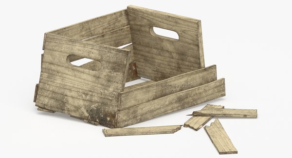3D Wooden Crate Damaged model - TurboSquid 1867705