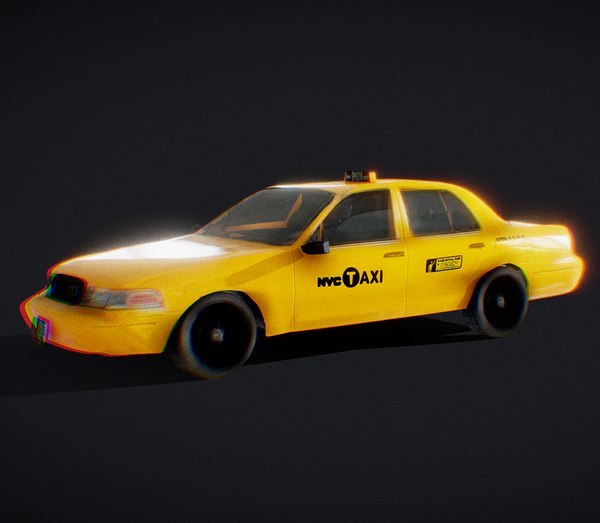 3D New York Taxi Yellow Cab - TurboSquid 1887034