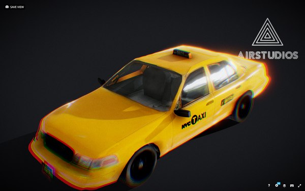 3D New York Taxi Yellow Cab - TurboSquid 1887034