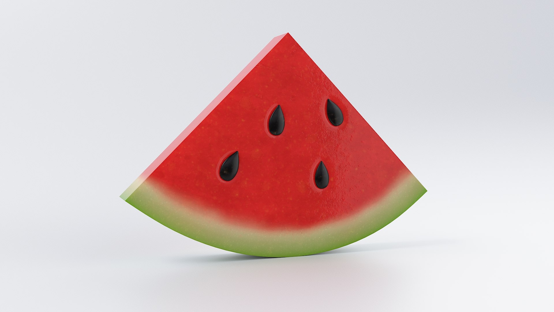 3D Cartoon Watermelon Slice 3 - TurboSquid 2104588