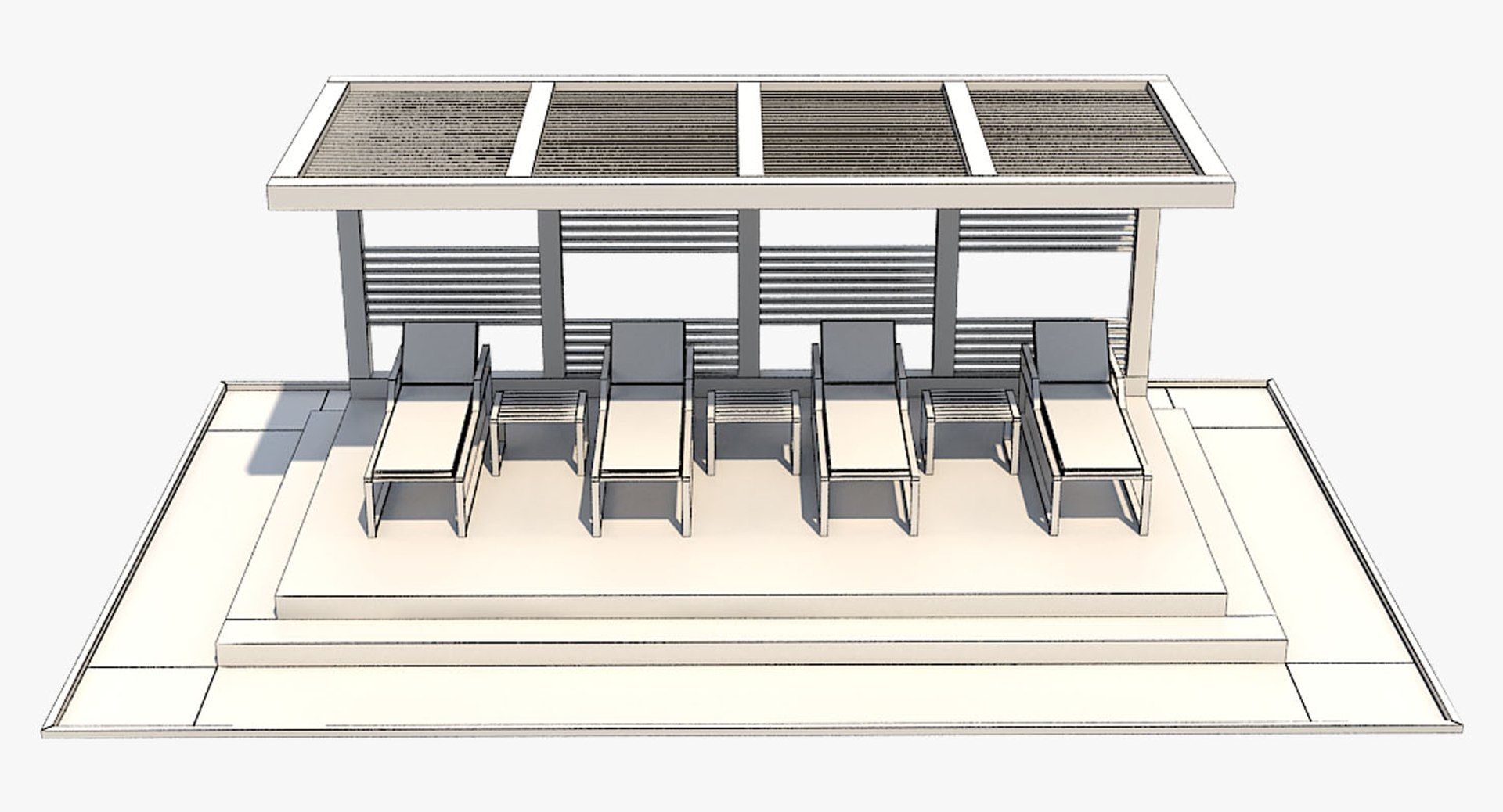 3D Model Pergola 1 - TurboSquid 1390059