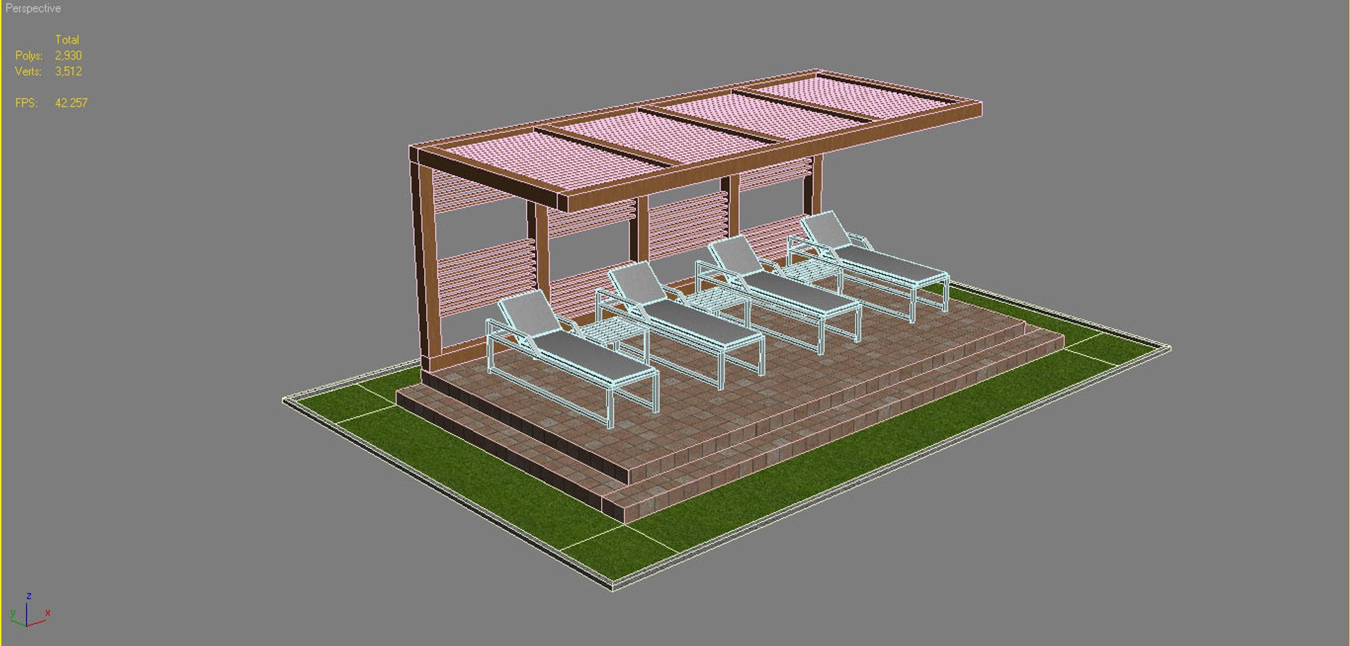 3D Model Pergola 1 - TurboSquid 1390059