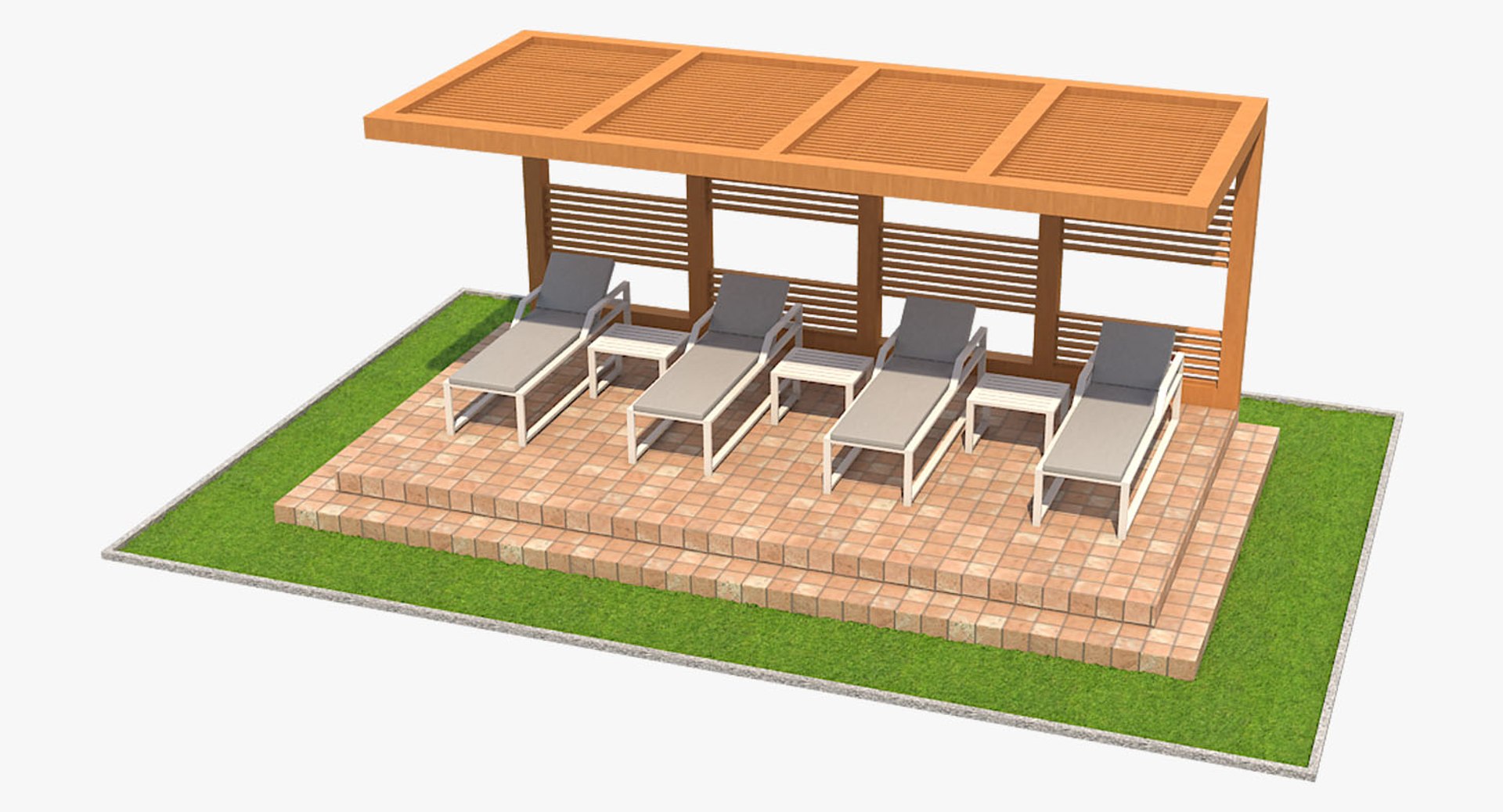 3D Model Pergola 1 - TurboSquid 1390059