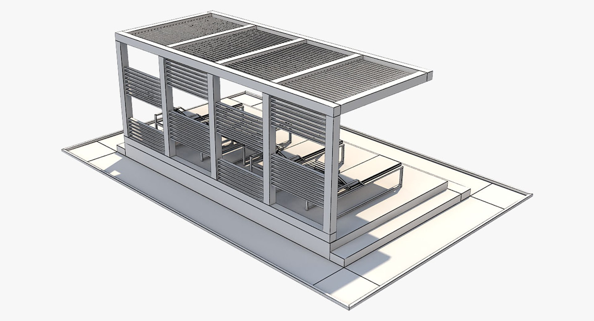 3D Model Pergola 1 - TurboSquid 1390059