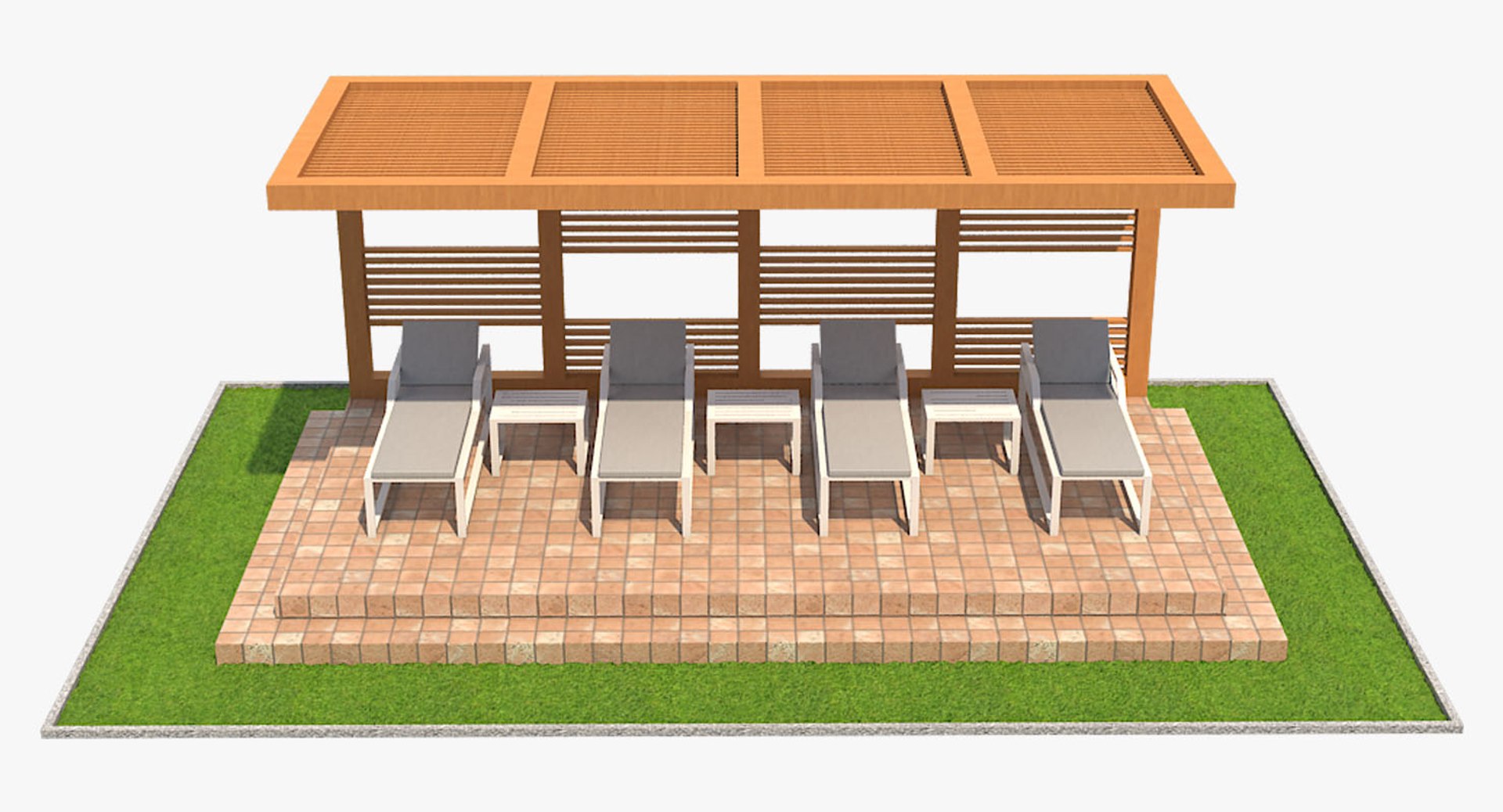 3D Model Pergola 1 - TurboSquid 1390059