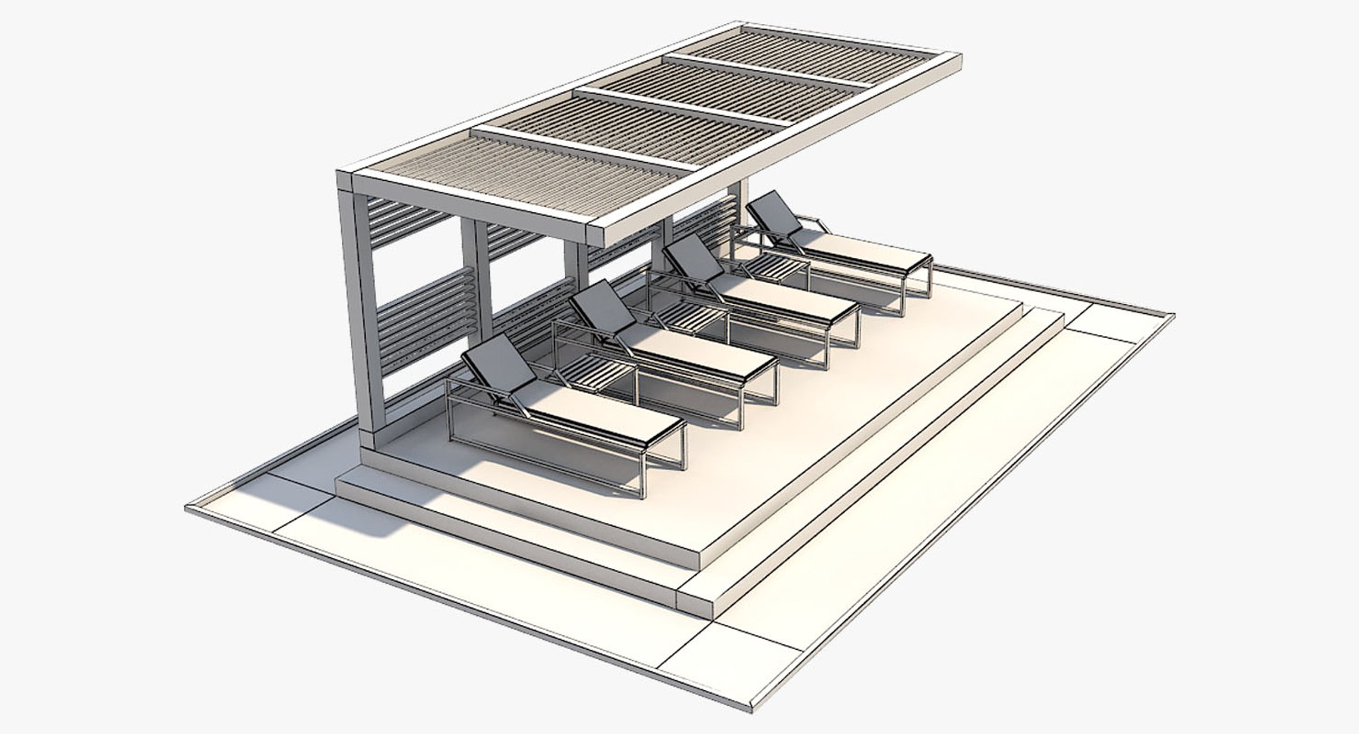 3D Model Pergola 1 - TurboSquid 1390059