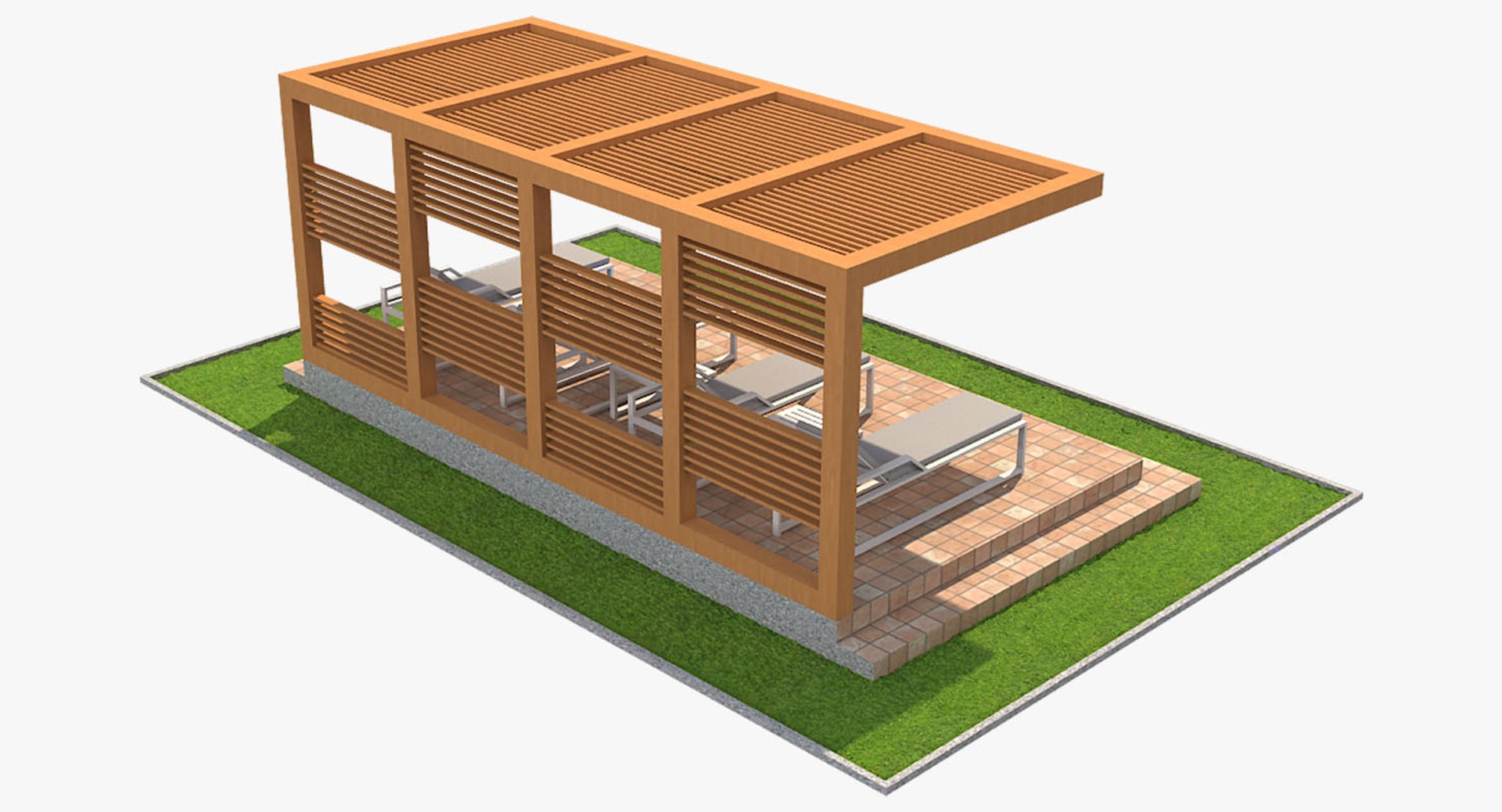 3D Model Pergola 1 - TurboSquid 1390059