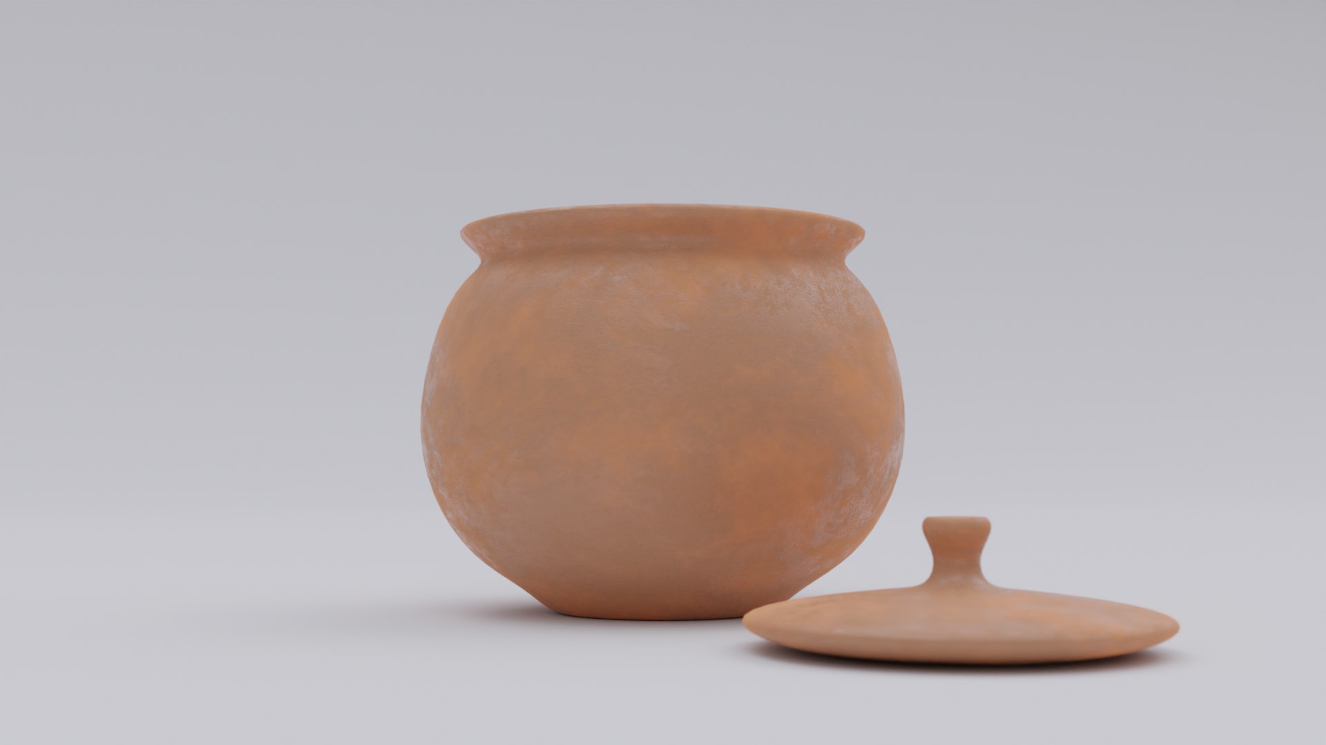 3D Clay Jar With Lid Model - TurboSquid 1913466
