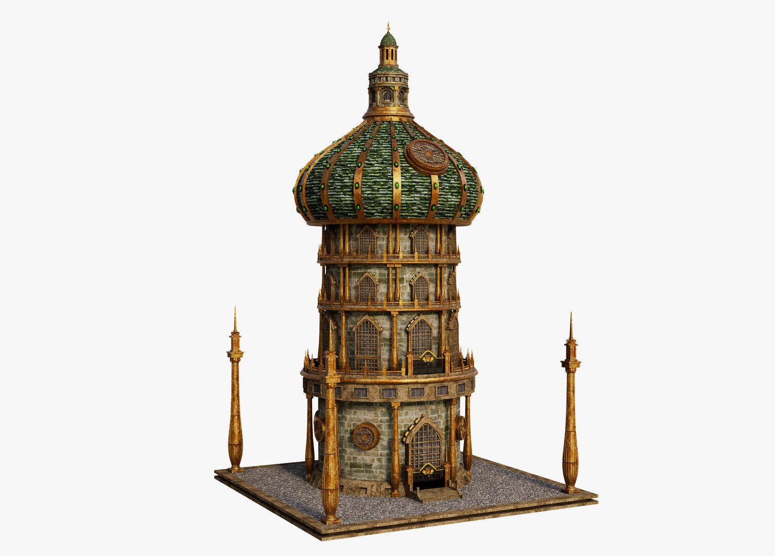 3D Model Fantasy Tower V5 - TurboSquid 2126925