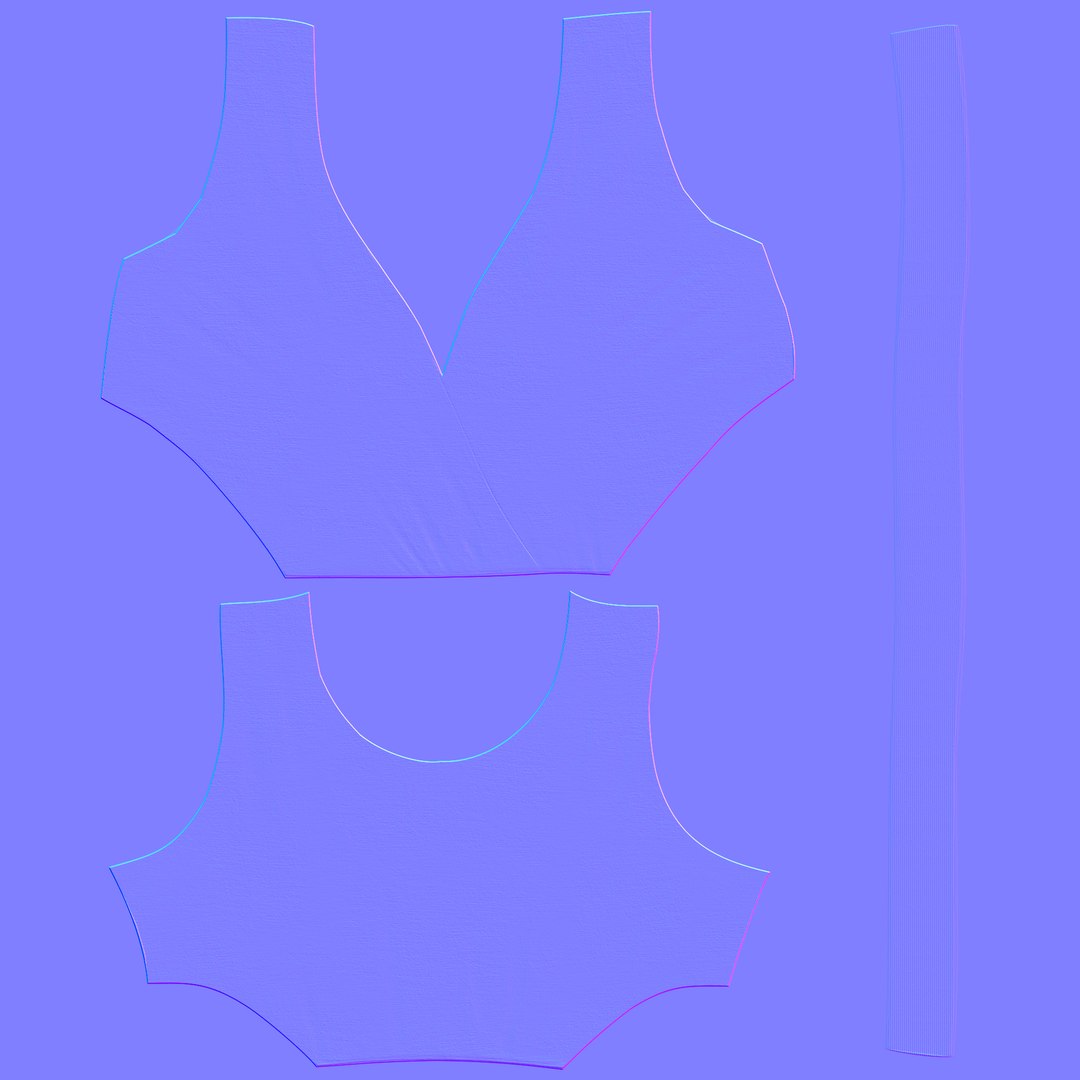 3D V-Neck Top V1 model - TurboSquid 1790329