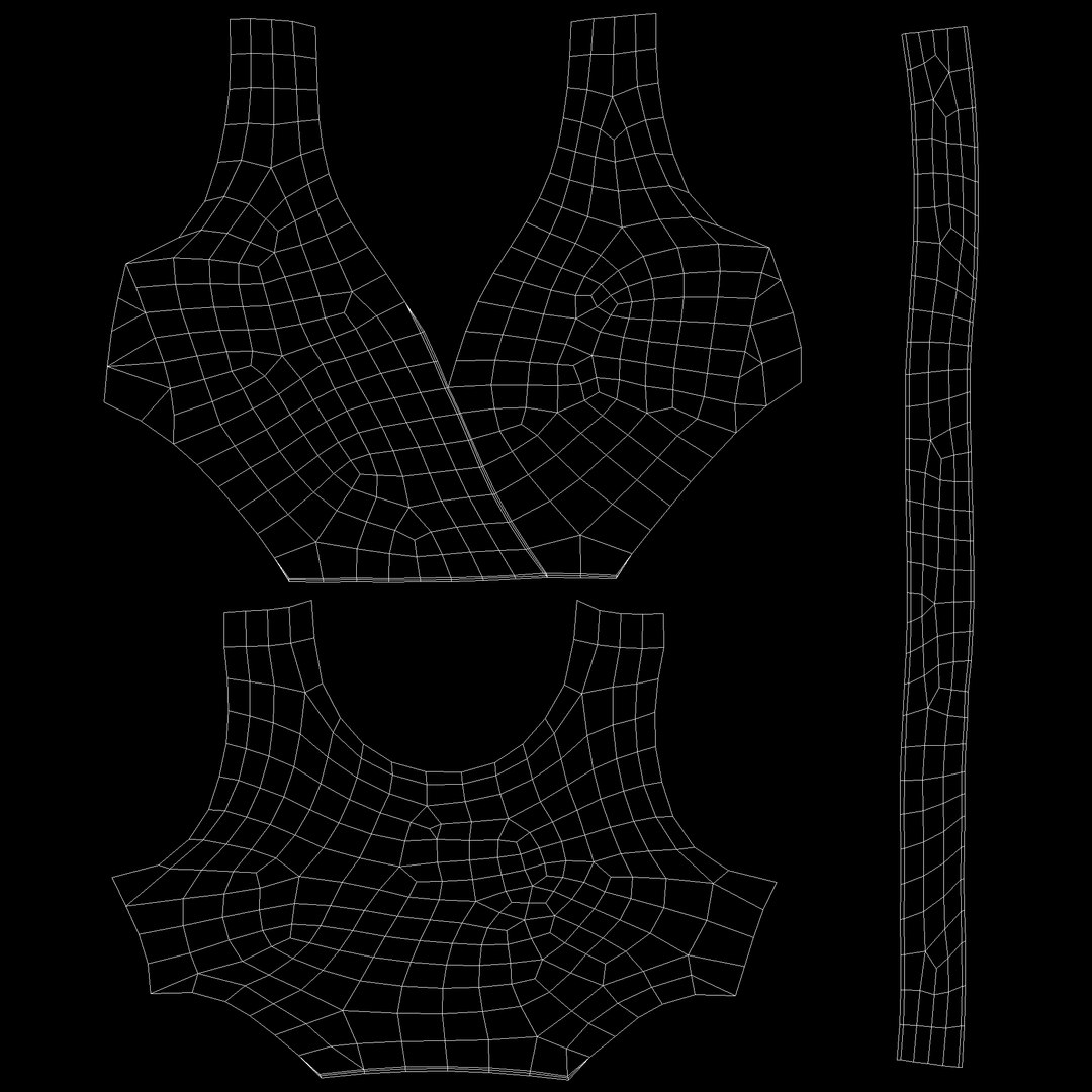 3D V-Neck Top V1 model - TurboSquid 1790329