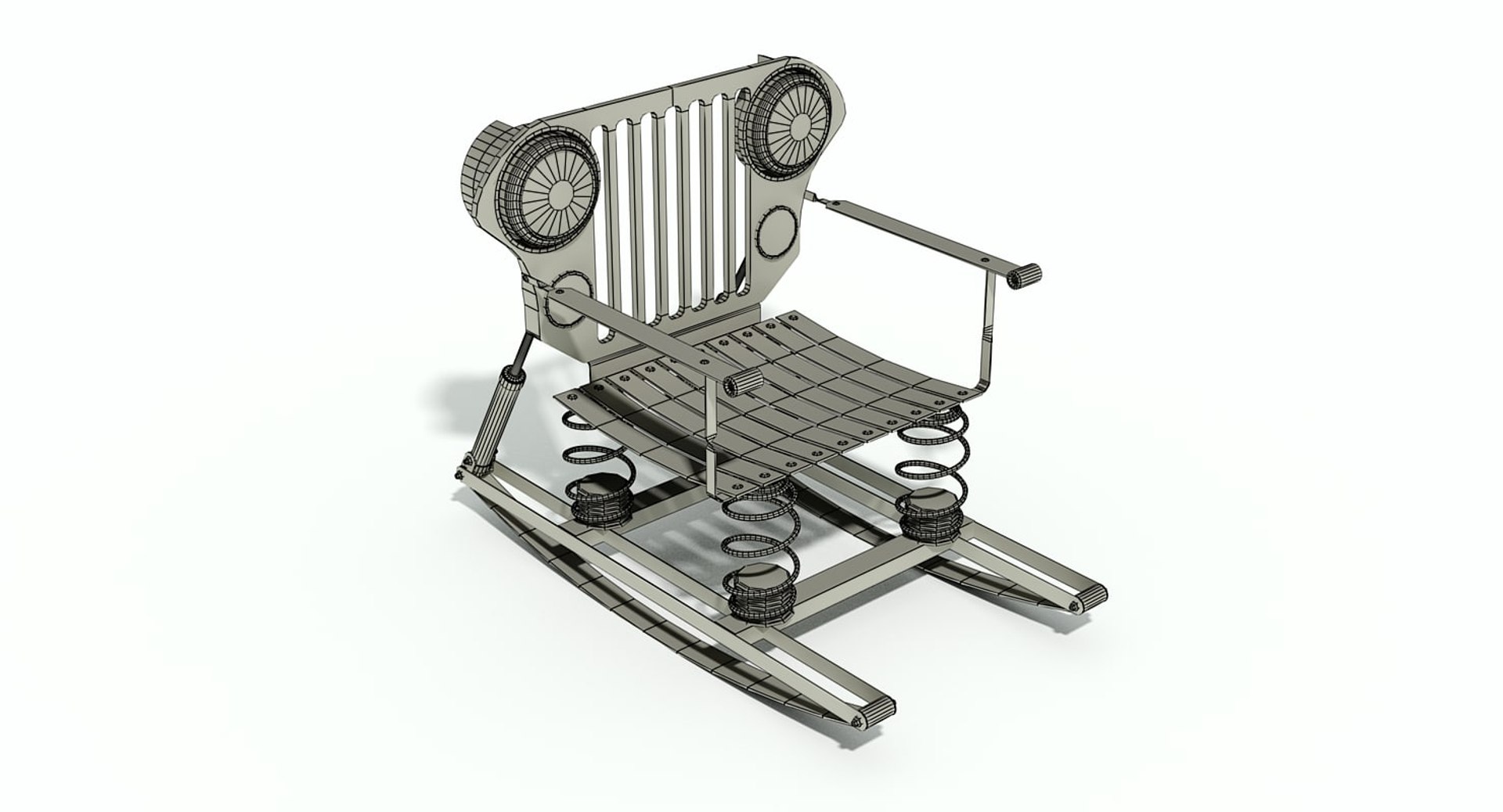 Scrap Metal Chair 3d Model