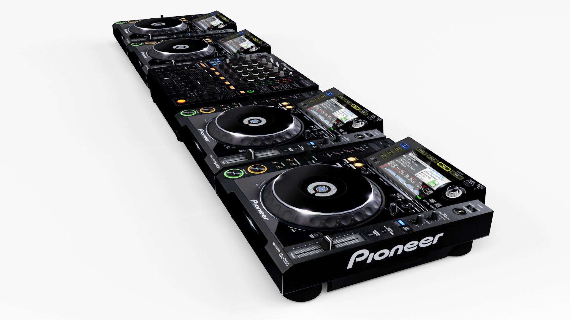 Pioneer CDJ DJM booth set3D模型 - TurboSquid 1982875