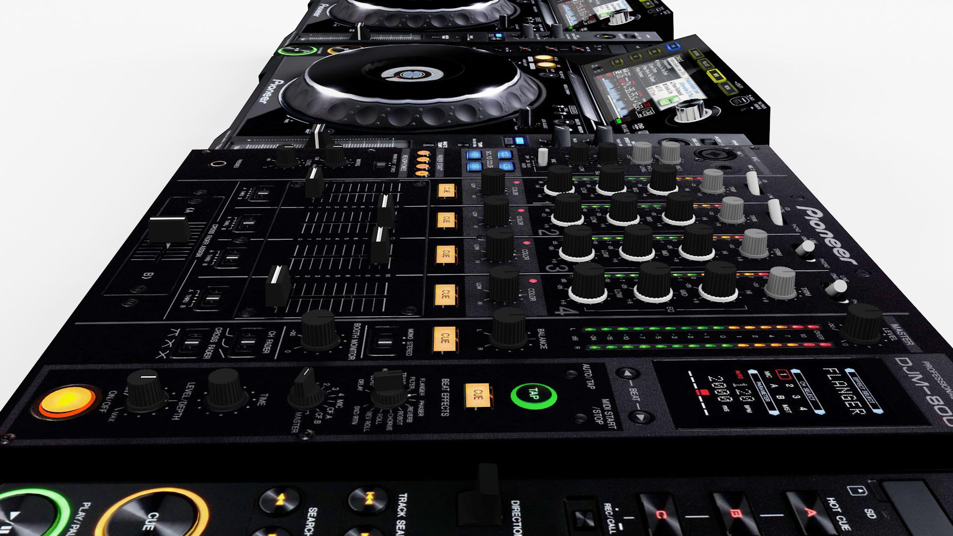 Pioneer CDJ DJM Booth Set 3D Model - TurboSquid 1982875