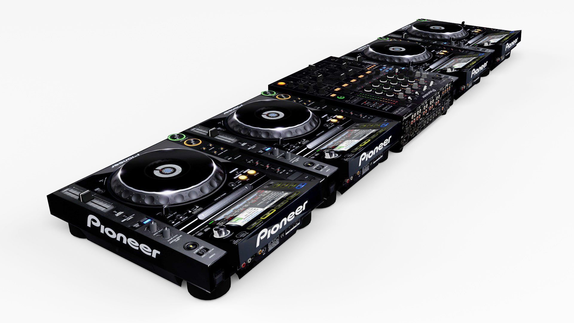Pioneer CDJ DJM Booth Set 3D Model - TurboSquid 1982875