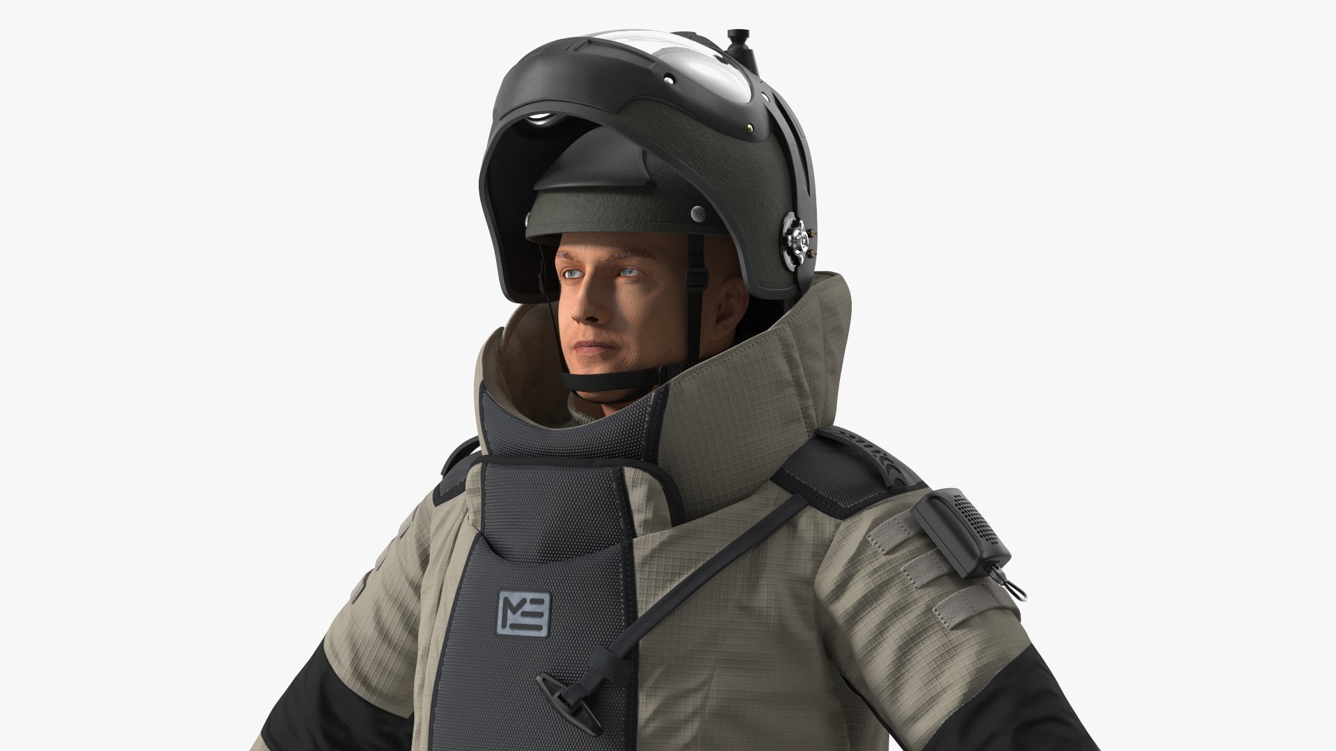 3D EOD 10 Bomb Suit Gray Rigged - TurboSquid 2285922