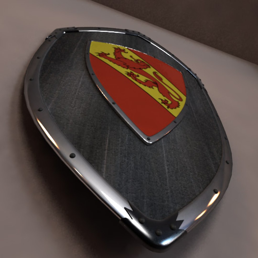 3d 3ds Knight Shield Lion Blazon