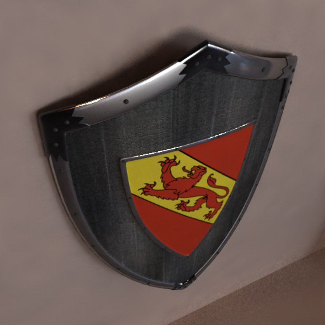 3d 3ds Knight Shield Lion Blazon