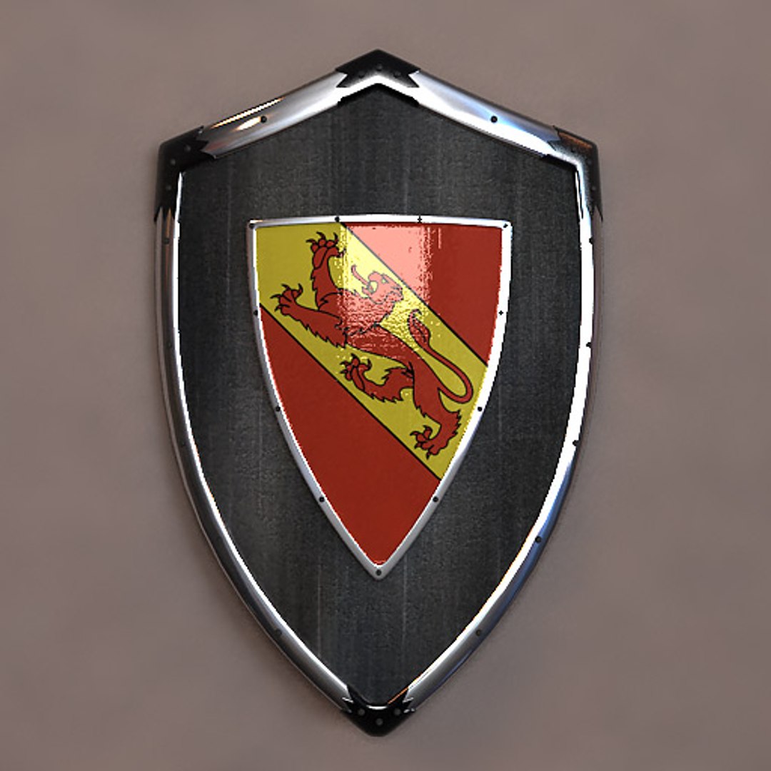 3d 3ds Knight Shield Lion Blazon