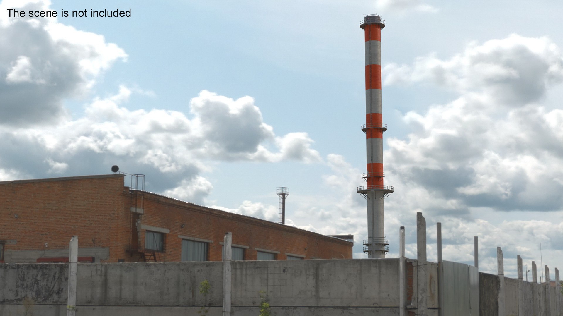 Industrial Factory Chimney Pipe 3D Model - TurboSquid 2371396