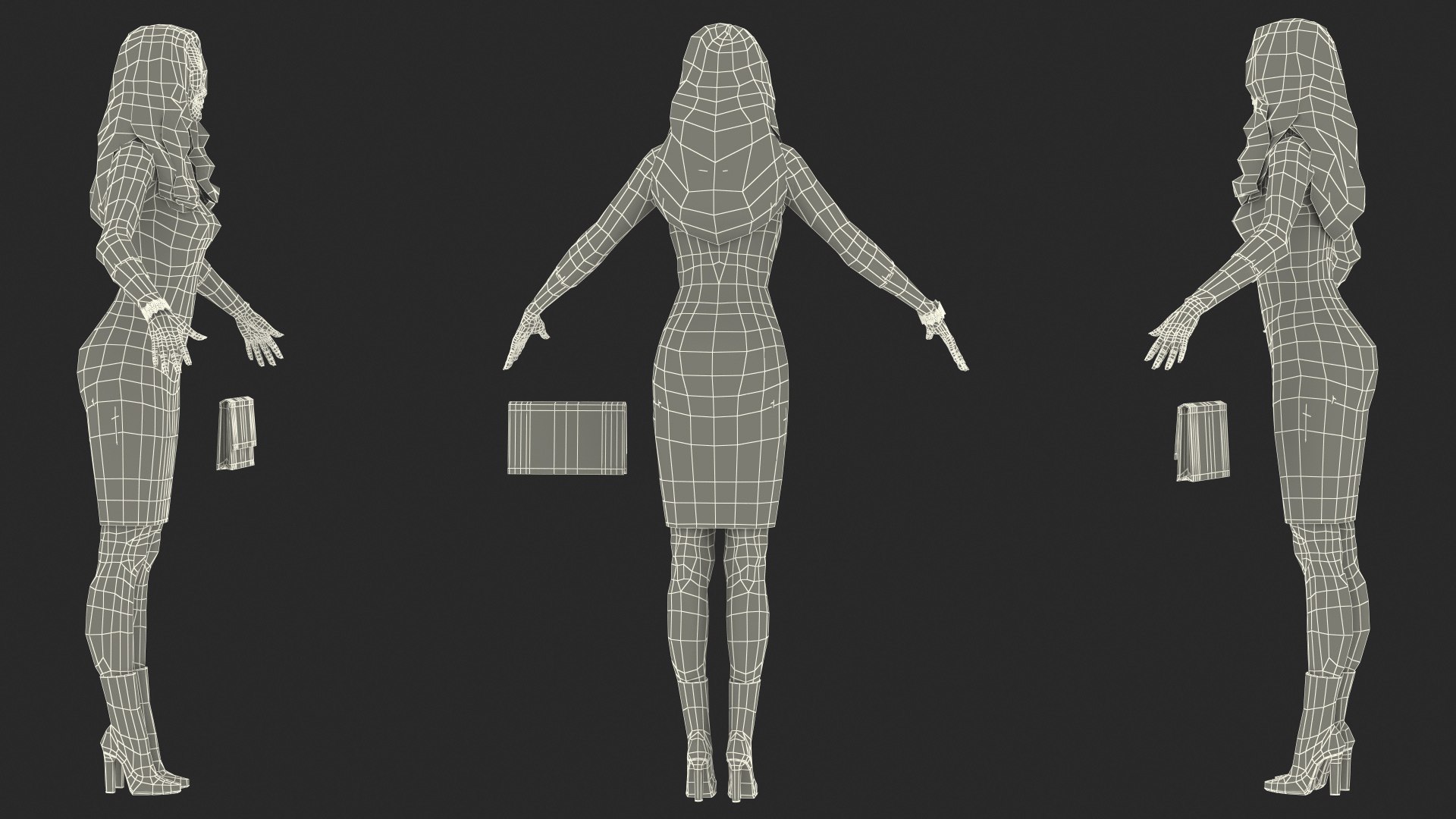 Chinese Woman T-pose 3D model - TurboSquid 1845225
