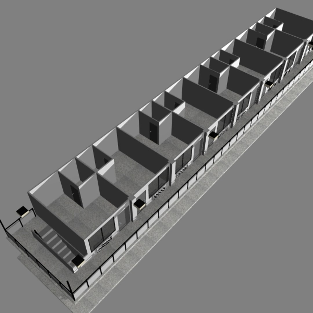 3d Model Motel Rooms Doors