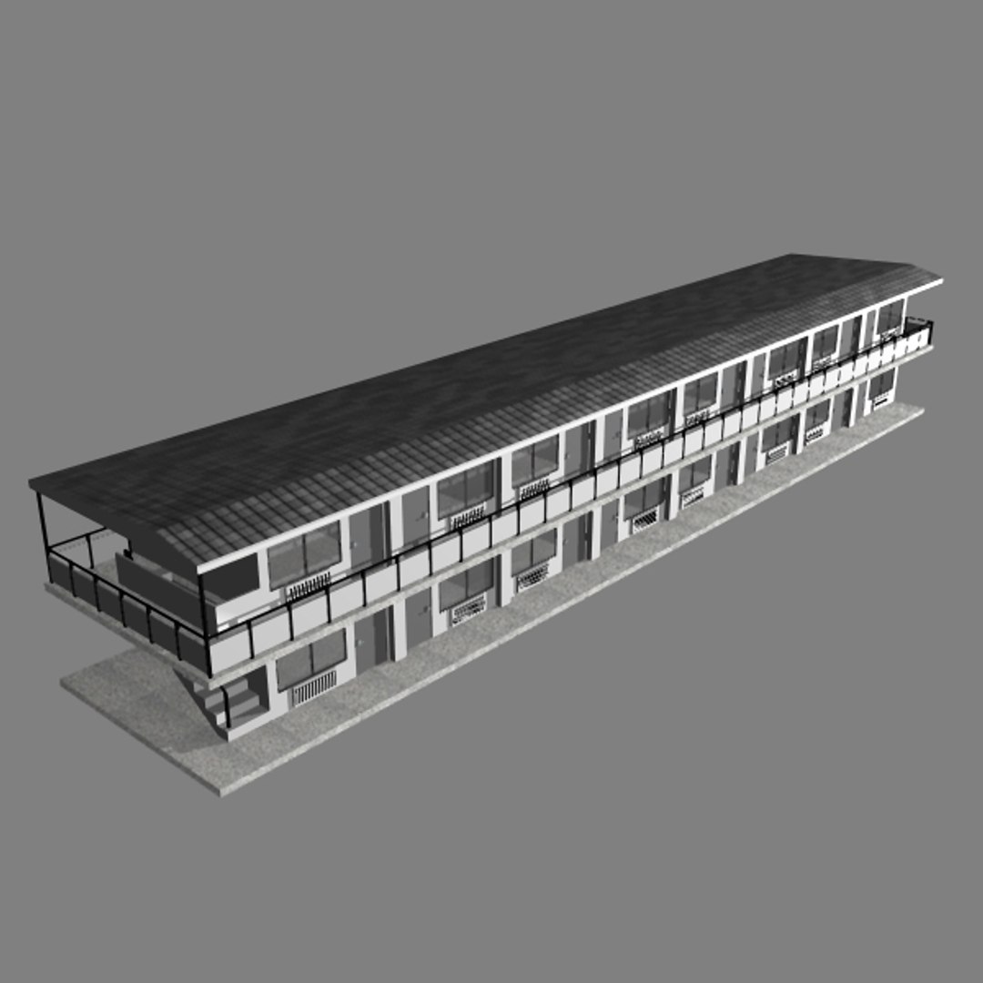 3d Model Motel Rooms Doors