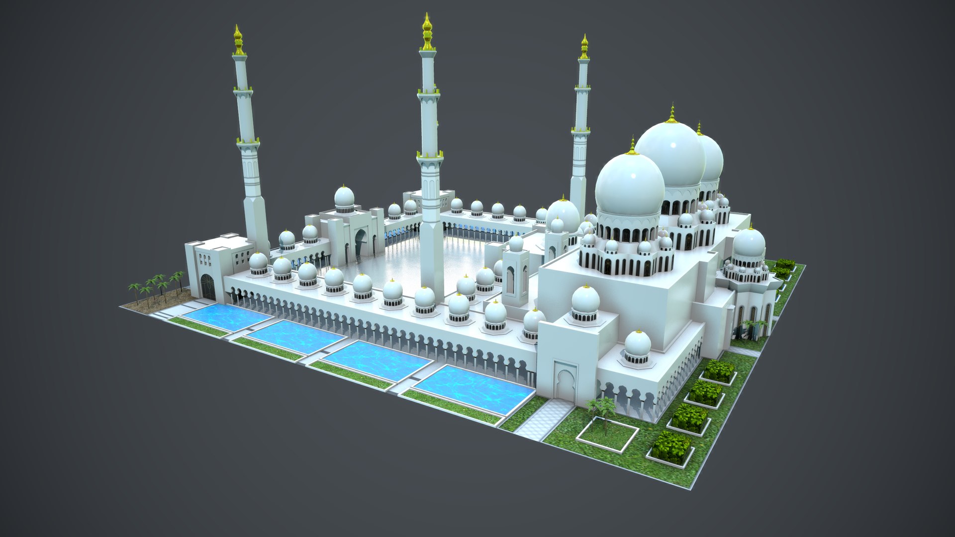 Sheikh Zayed Mosque 3D Model - TurboSquid 1377823