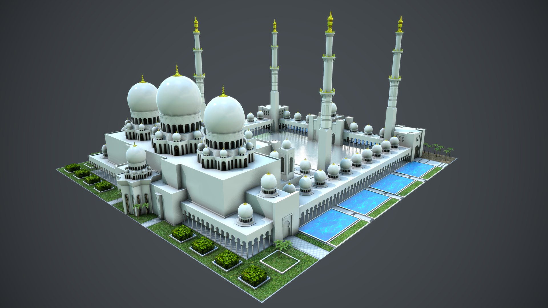 Sheikh Zayed Mosque 3D Model - TurboSquid 1377823