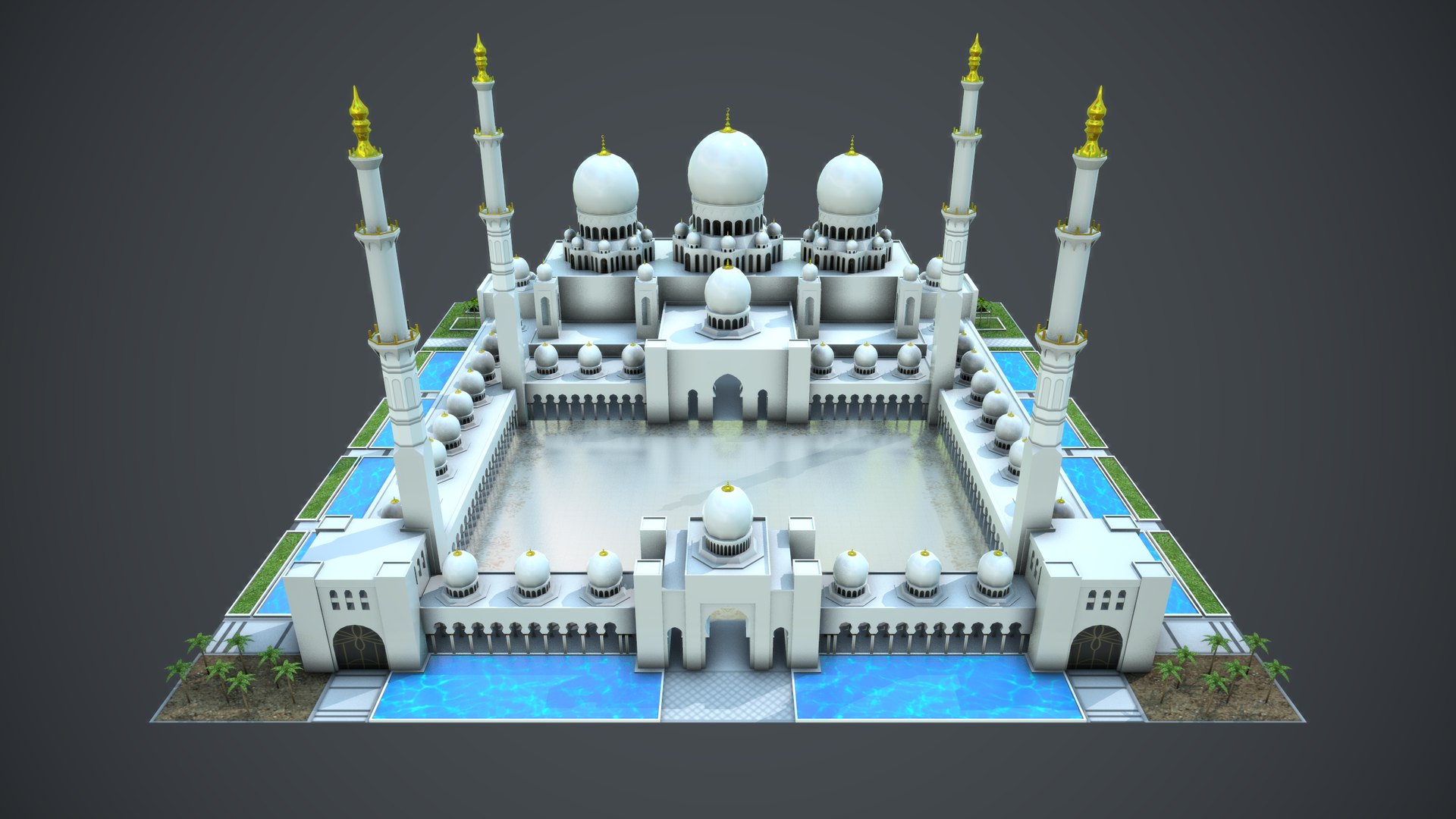 Sheikh Zayed Mosque 3D Model - TurboSquid 1377823