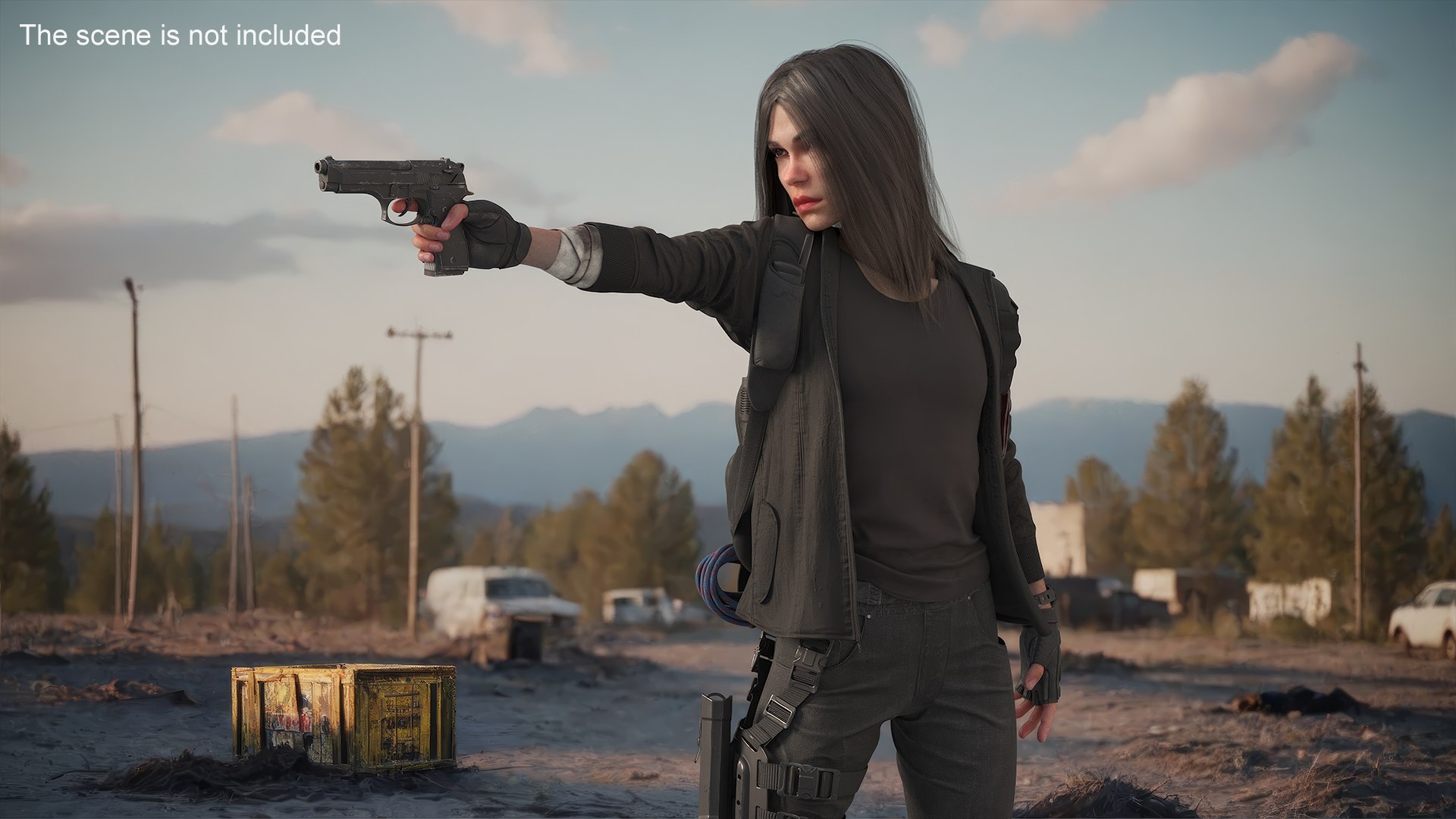 3D Woman Special Agent Aiming - TurboSquid 2326917