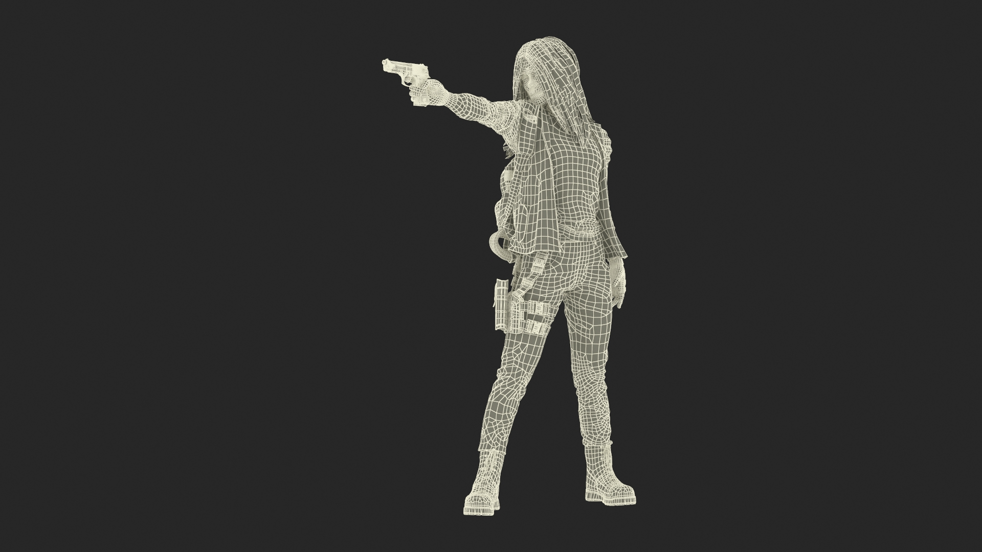 3D Woman Special Agent Aiming - TurboSquid 2326917