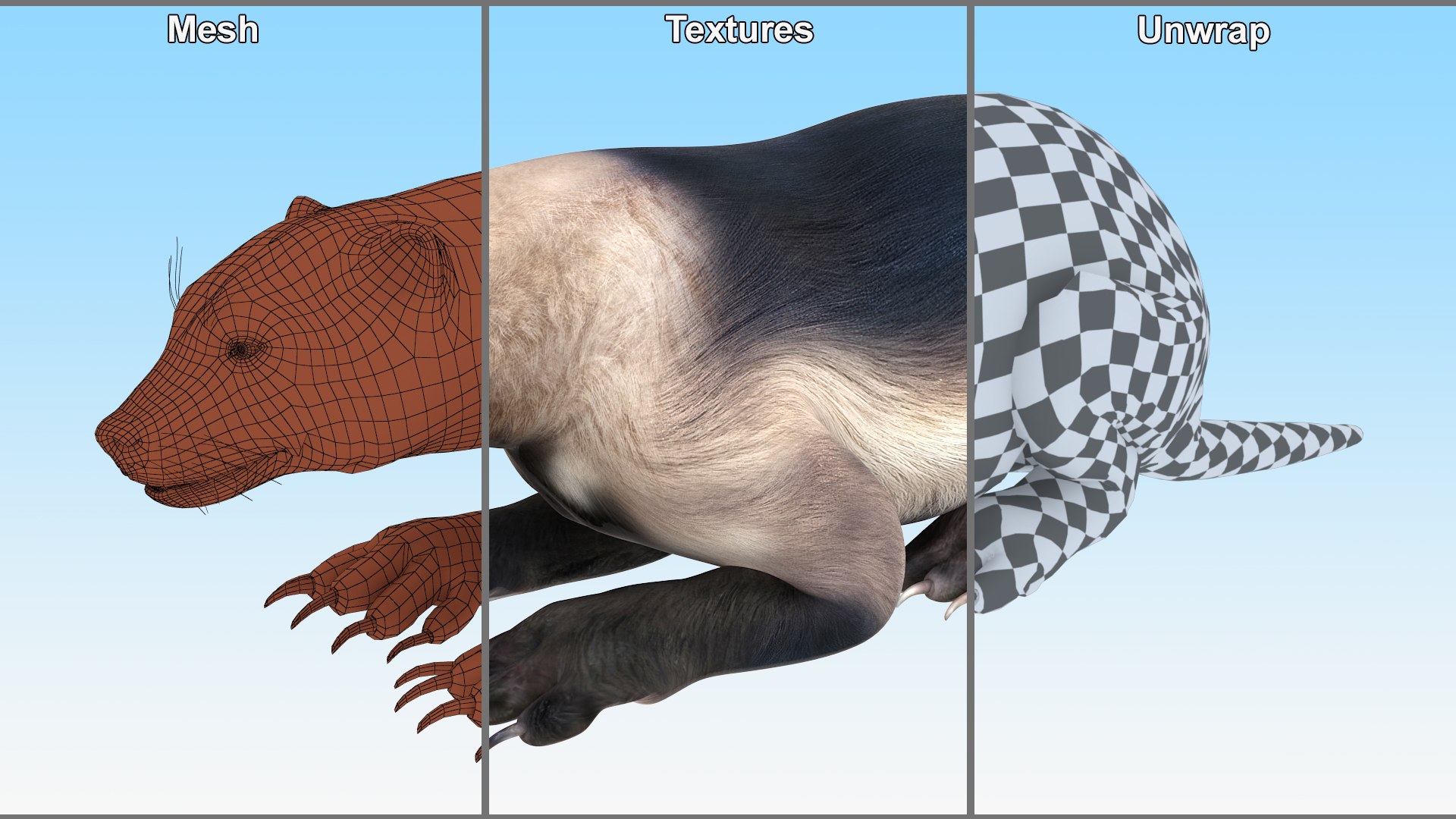 3D Wolverine Light Color Lying Down Pose - TurboSquid 2138039