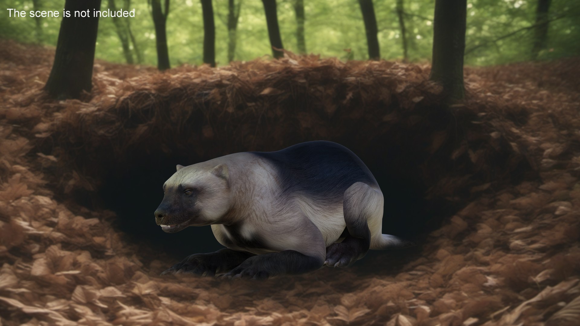 3D Wolverine Light Color Lying Down Pose - TurboSquid 2138039