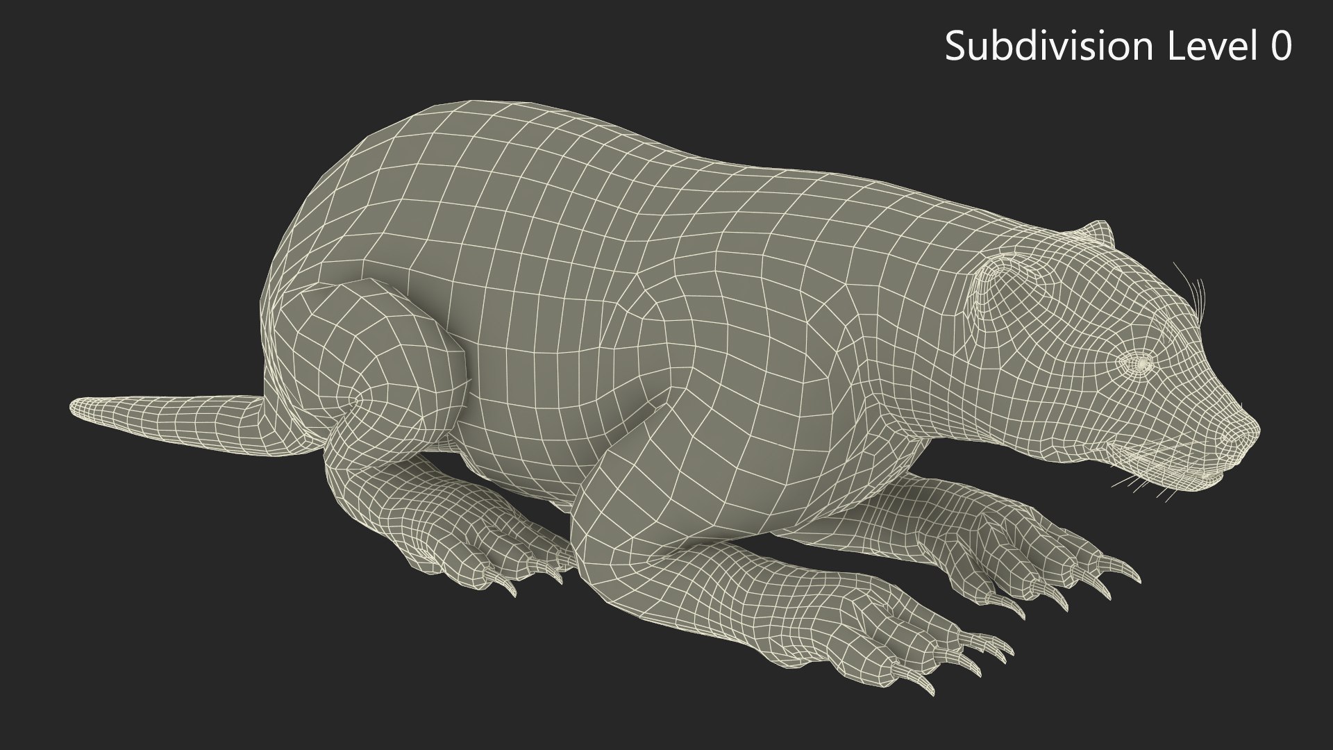 3D Wolverine Light Color Lying Down Pose - TurboSquid 2138039