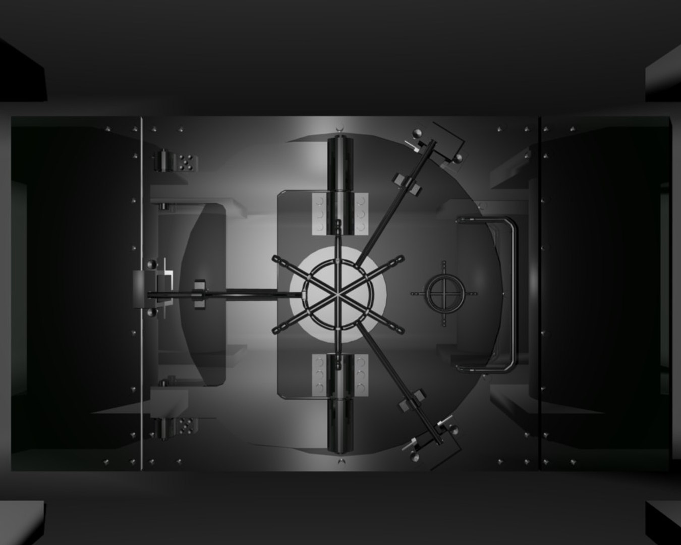 3d Model Vault Safe Door Metal
