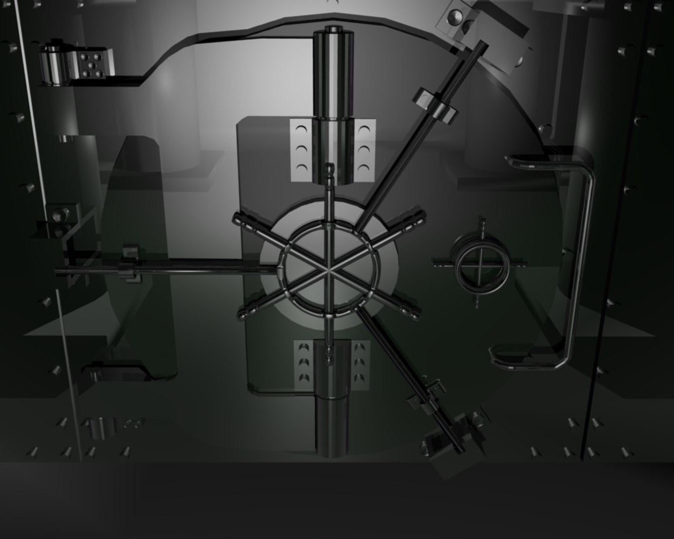 3d Model Vault Safe Door Metal