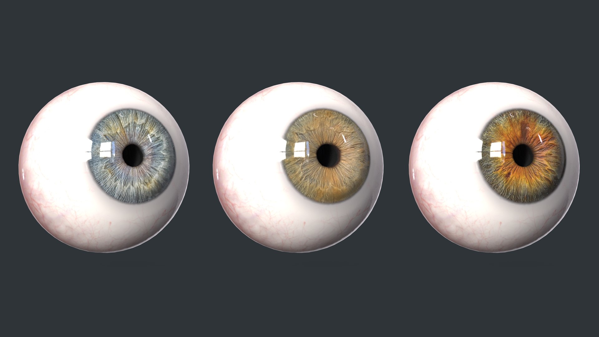 Low Poly Eyes Collection 3D Model - TurboSquid 1886585
