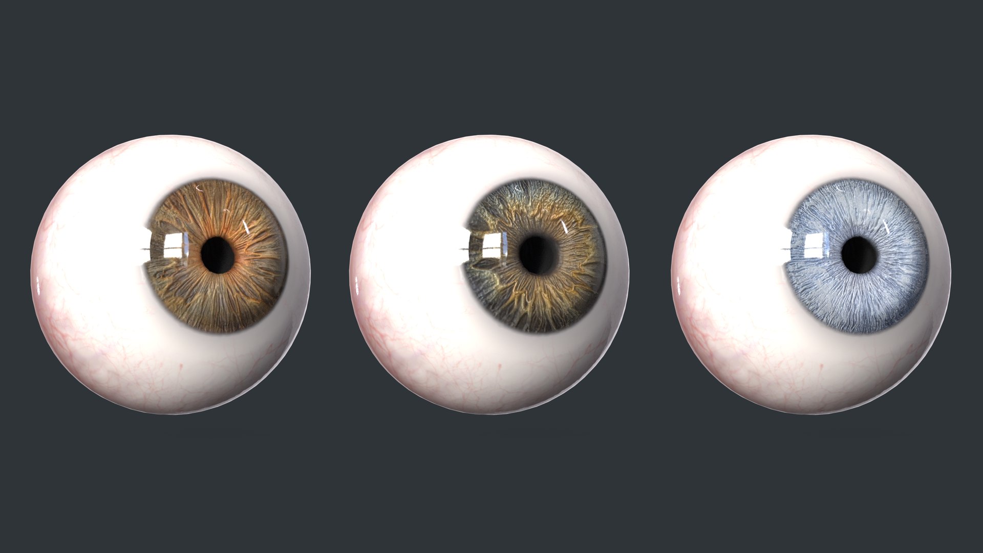 Low Poly Eyes Collection 3D Model - TurboSquid 1886585