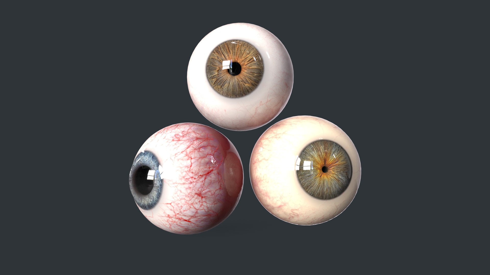 Low Poly Eyes Collection 3D Model - TurboSquid 1886585