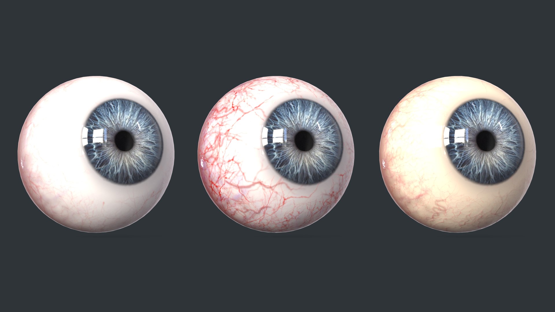 Low Poly Eyes Collection 3D Model - TurboSquid 1886585