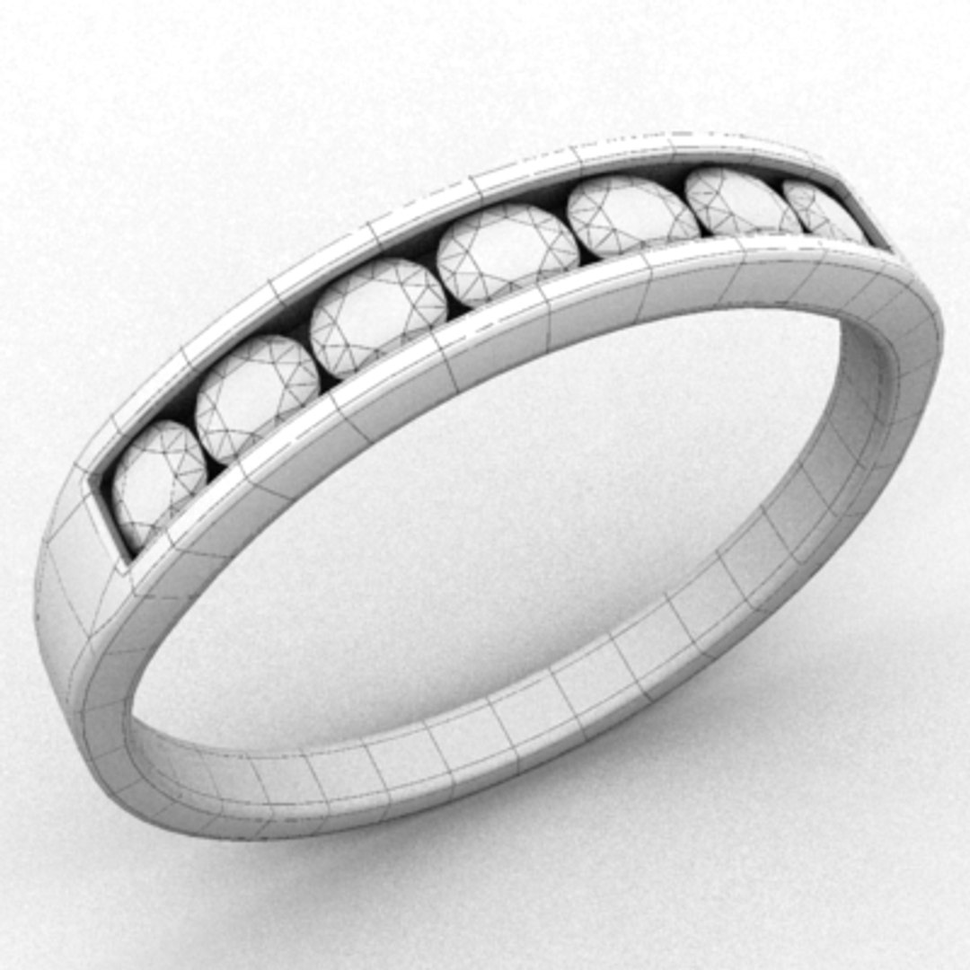 diamonds ring 3d model