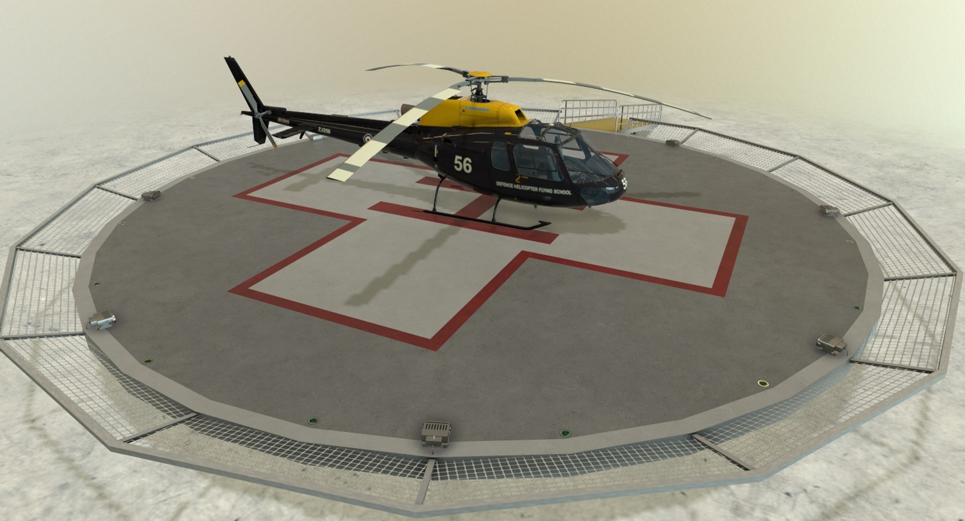 Hospital helipad 2 3D - TurboSquid 1151347